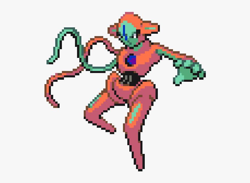 Deoxys Pixel Art Grid, HD Png Download , Transparent Png Image - PNGitem