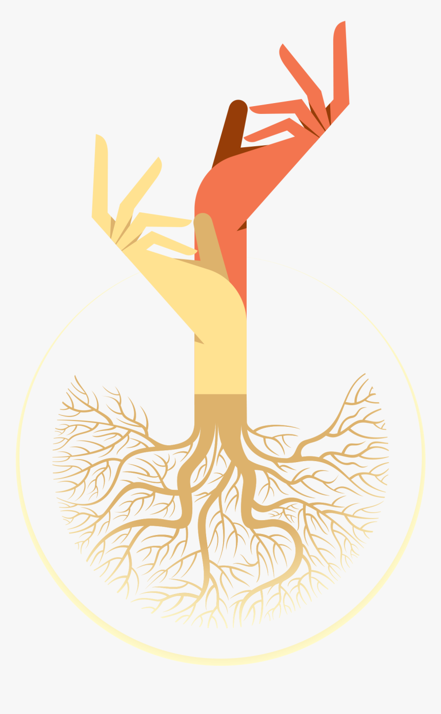 Hand Tree With Roots, HD Png Download , Transparent Png Image - PNGitem