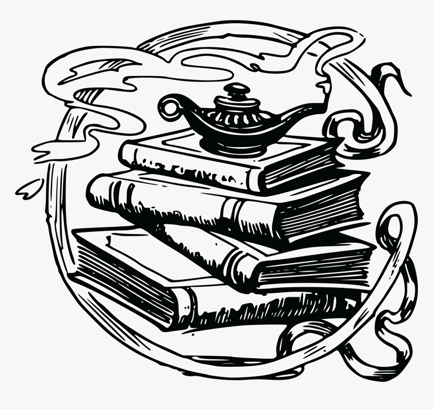 Genie Lamp On Books, HD Png Download , Transparent Png Image - PNGitem