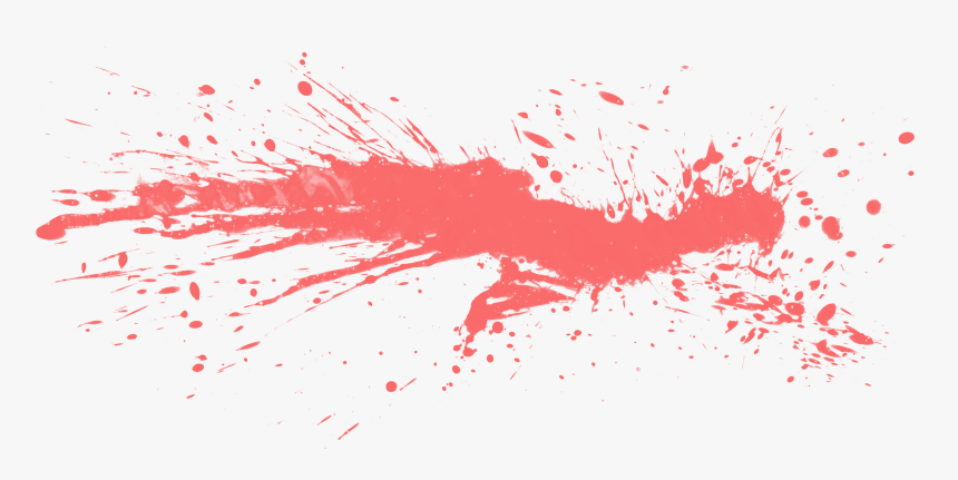 Blood On A Transparent Background - Long Paint Splatter, HD Png ...