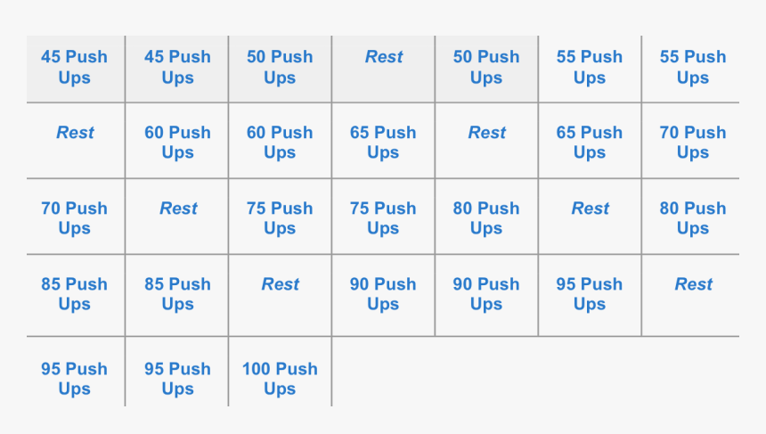 Pushupchart - One Month Push Up, HD Png Download , Transparent Png ...