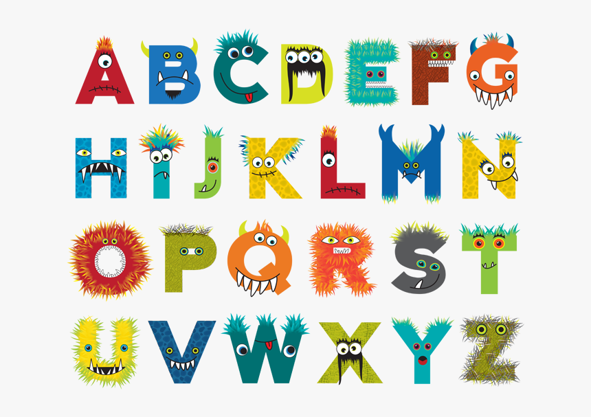 My Abc Book Clipart Image Library Stock 19 Alphabet - Font Monsters, HD ...