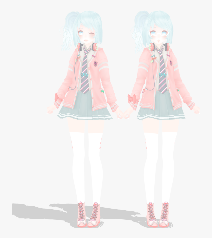 Mmd Tda Ribbon Girl Miku Dl, HD Png Download , Transparent Png Image ...