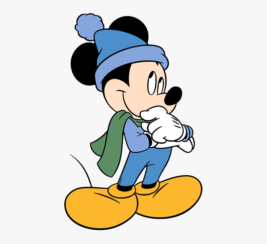 Mickey Mouse Winter Clipart, HD Png Download , Transparent Png Image ...