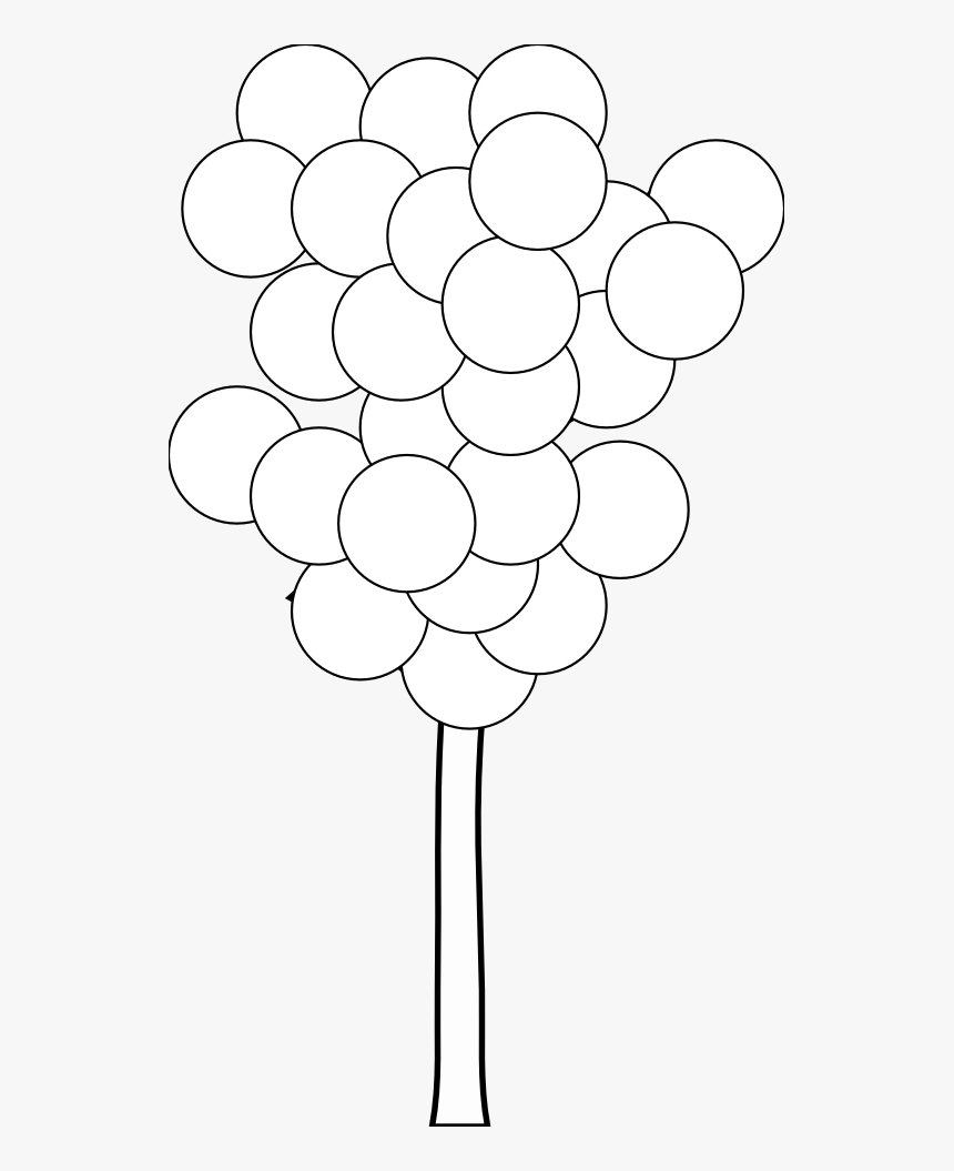Circle Tree Black White Line Art Coloring Book Colouring - Balloon, HD ...