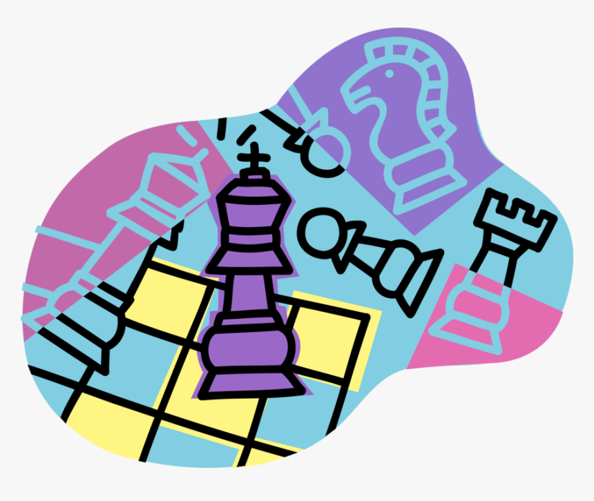 Vector Illustration Of Game Of Chess Strategy Board, HD Png Download ...