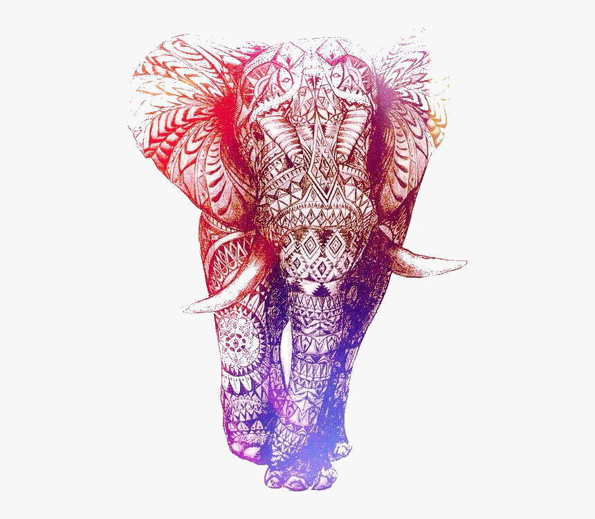 Aztec Elephant Drawing