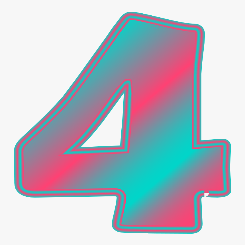 Print4litte Number Four Logo - Graphic Design, HD Png Download ...