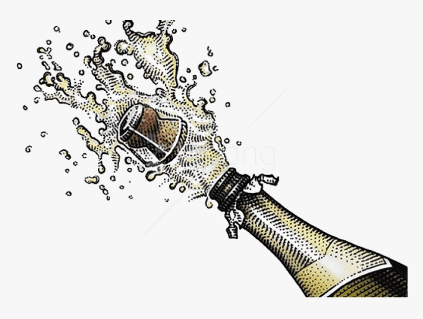 Champagne Popping Clipart