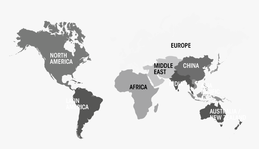 World Map In Black, HD Png Download , Transparent Png Image - PNGitem