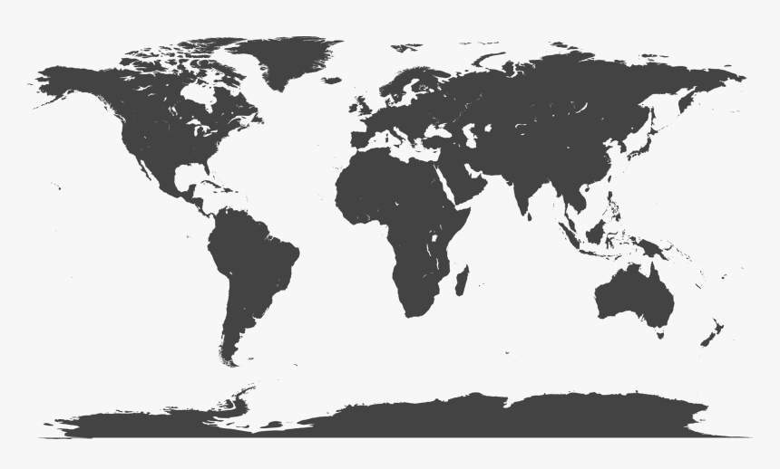 Blank Large World Map, HD Png Download , Transparent Png Image - PNGitem