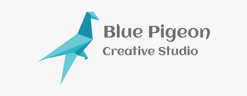 Blue Pigeon Graphic And Website Design - Origami, HD Png Download ...