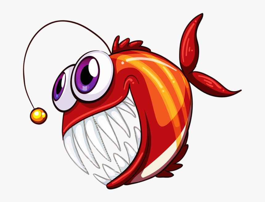 Angry Fish Clipart Picture Transparent Download Фото, - Angler Fish ...