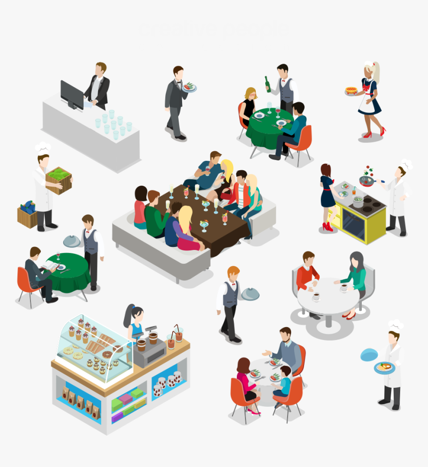 Isometric Restaurant Png, Transparent Png , Transparent Png Image - PNGitem