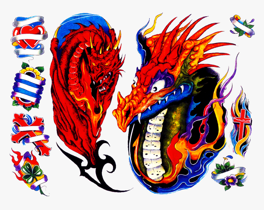 Colour Flash Tattoo Design Img12 - Gary Davis Tattoo Flash, HD Png ...