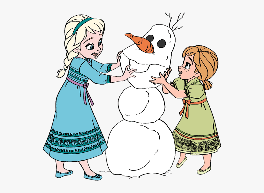 Frozen Cliparts - Young Elsa Anna And Olaf, HD Png Download ...