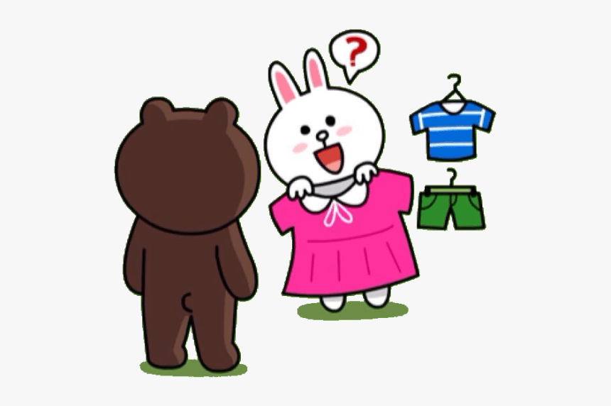 Line Friends Cony Shopping, HD Png Download , Transparent Png Image ...