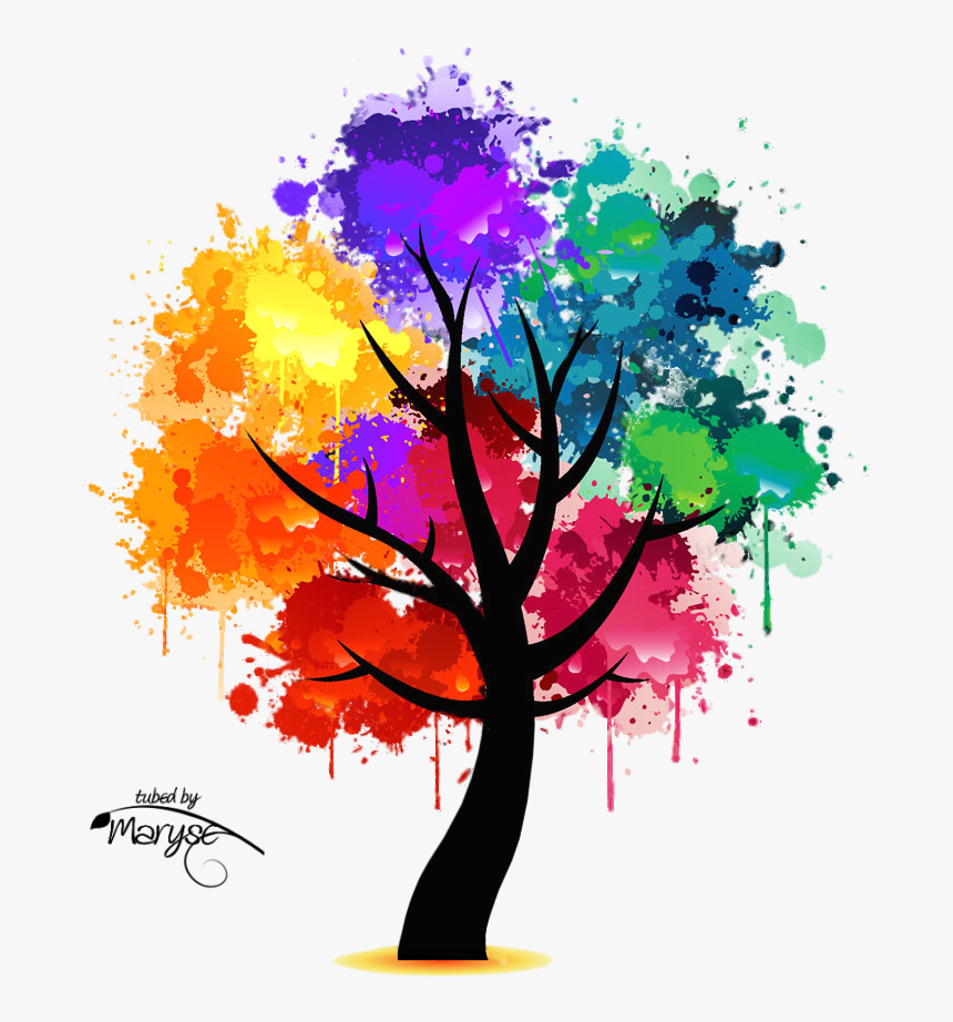 Colorful Tree Clipart, HD Png Download , Transparent Png Image - PNGitem
