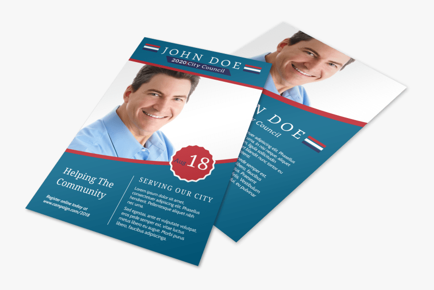 Campaign City Council Flyer Template Preview - Flyer, HD Png Download ...
