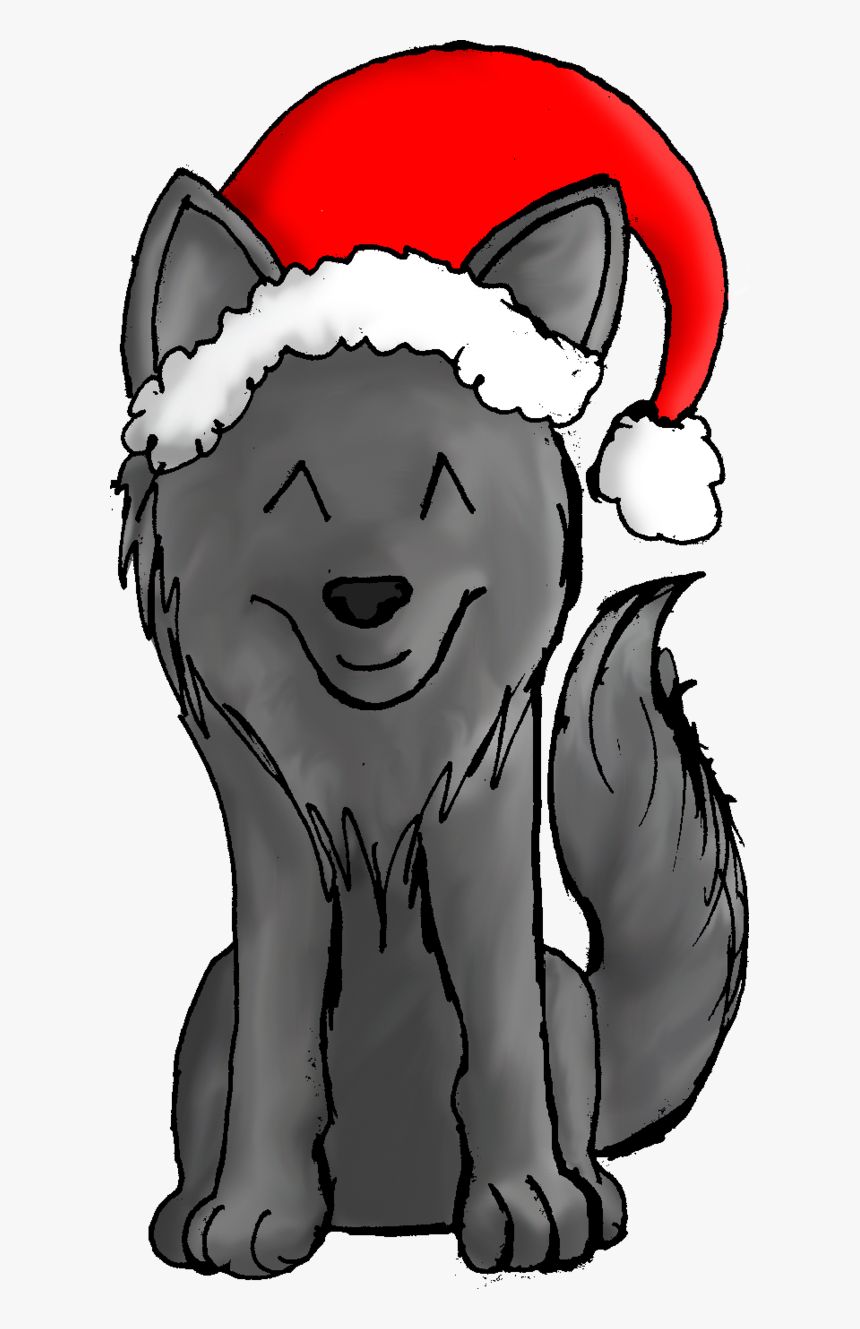 Cute Christmas Wolf Drawings, HD Png Download , Transparent Png Image ...
