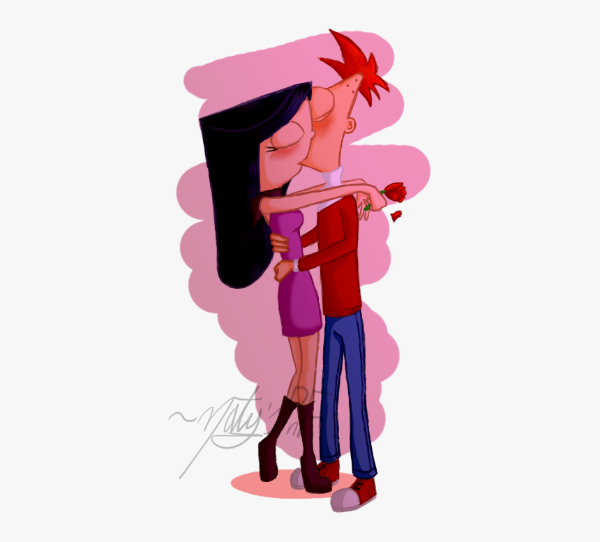 Deviantart Phineas E Ferb Phineas And Isabella Kiss, HD Png Download ...