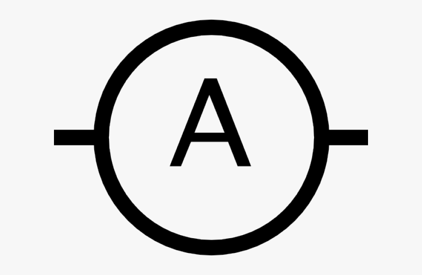 Black Amp White Clipart High Power - Ammeter Symbol, HD Png Download ...