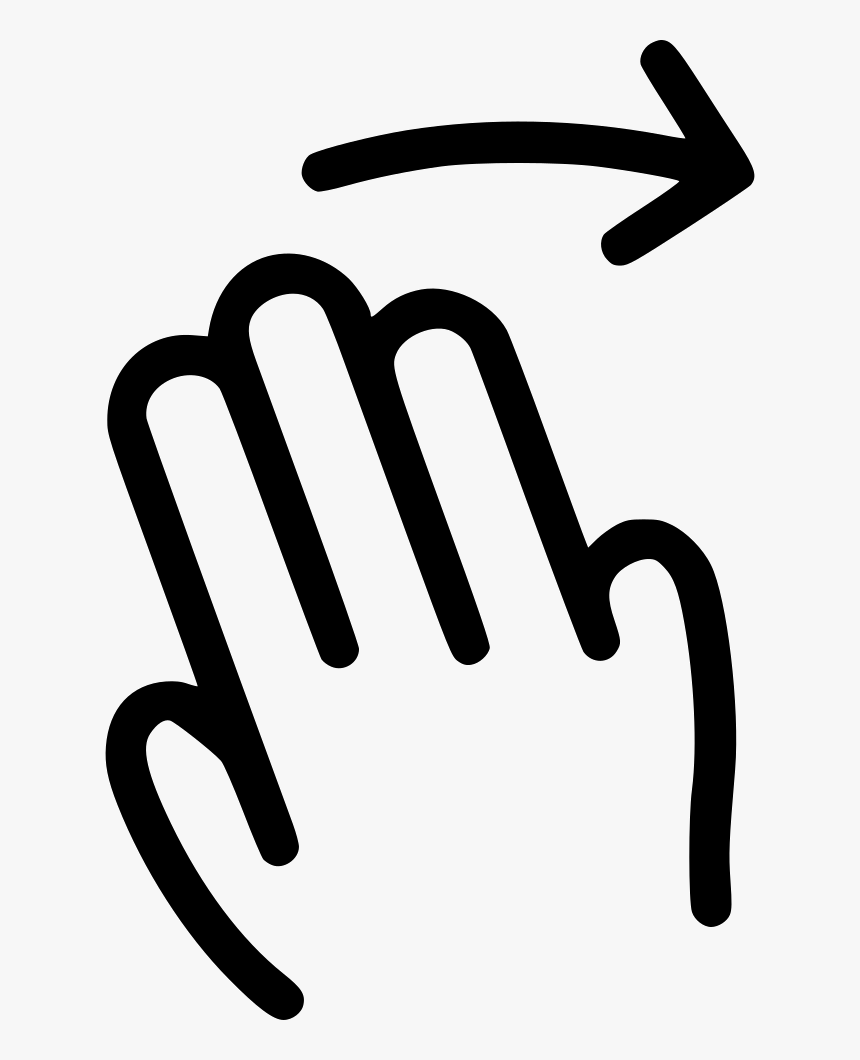 Three Swipe Right - Hand Icon Transparent Swipe Up, HD Png Download ...