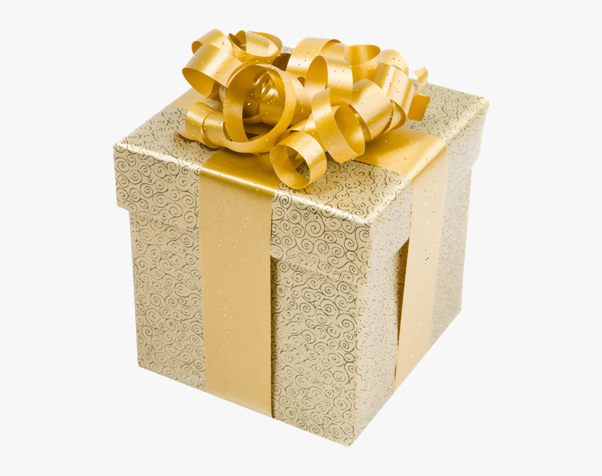 Gold Gift Box Transparent, HD Png Download , Transparent Png Image ...