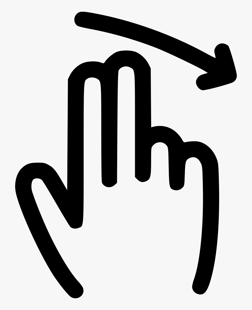 Swipe Right Touch Responsive Slide - Pointer Finger Icon Png ...