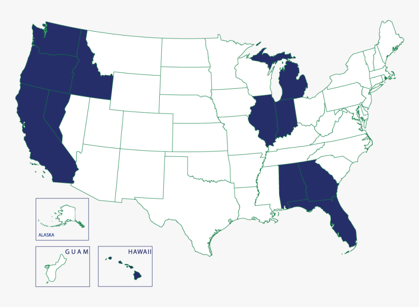 Brown Map - High Resolution Maps Of Usa States, HD Png Download ...