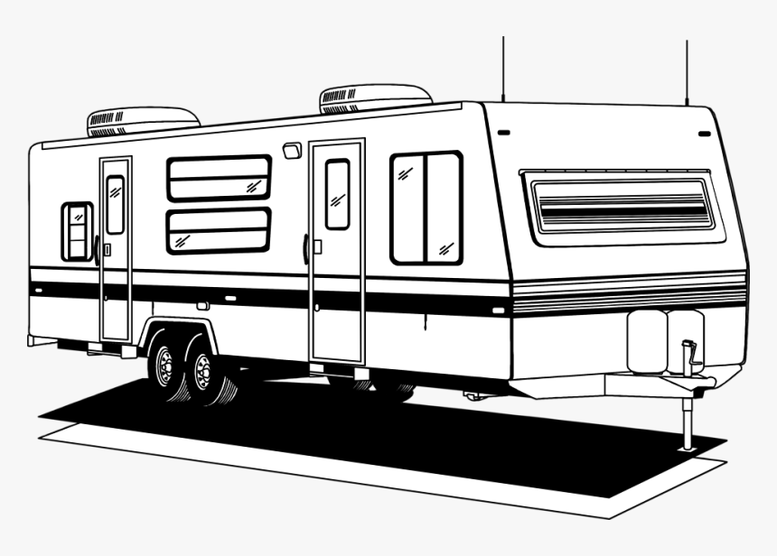Camper Clip Art Outline