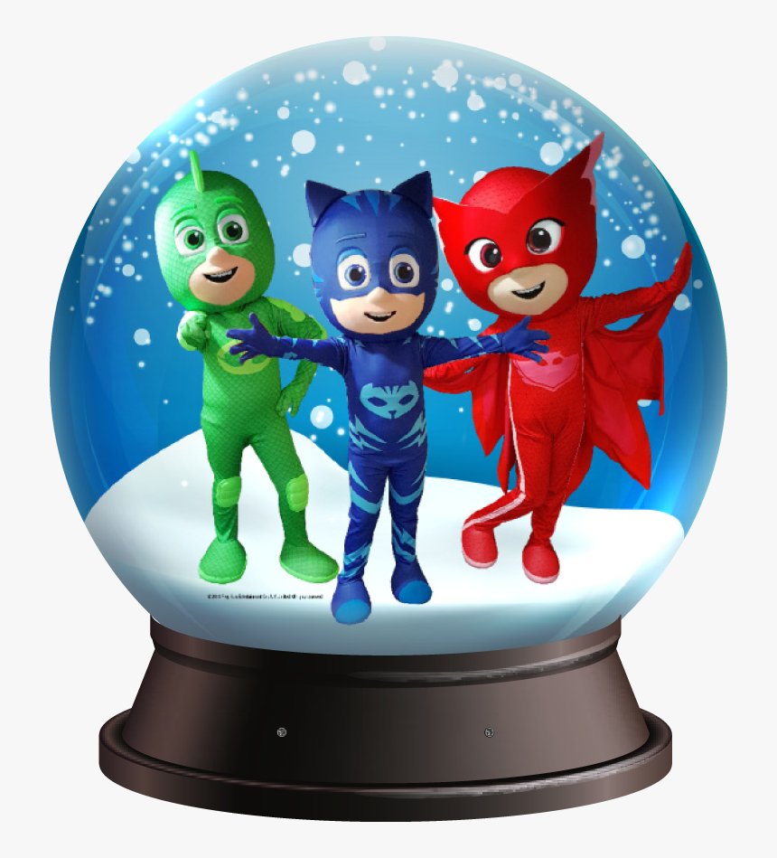 Foto Van Snowglobe Met Pj Masks - Pj Masks Snow Globe, HD Png Download ...