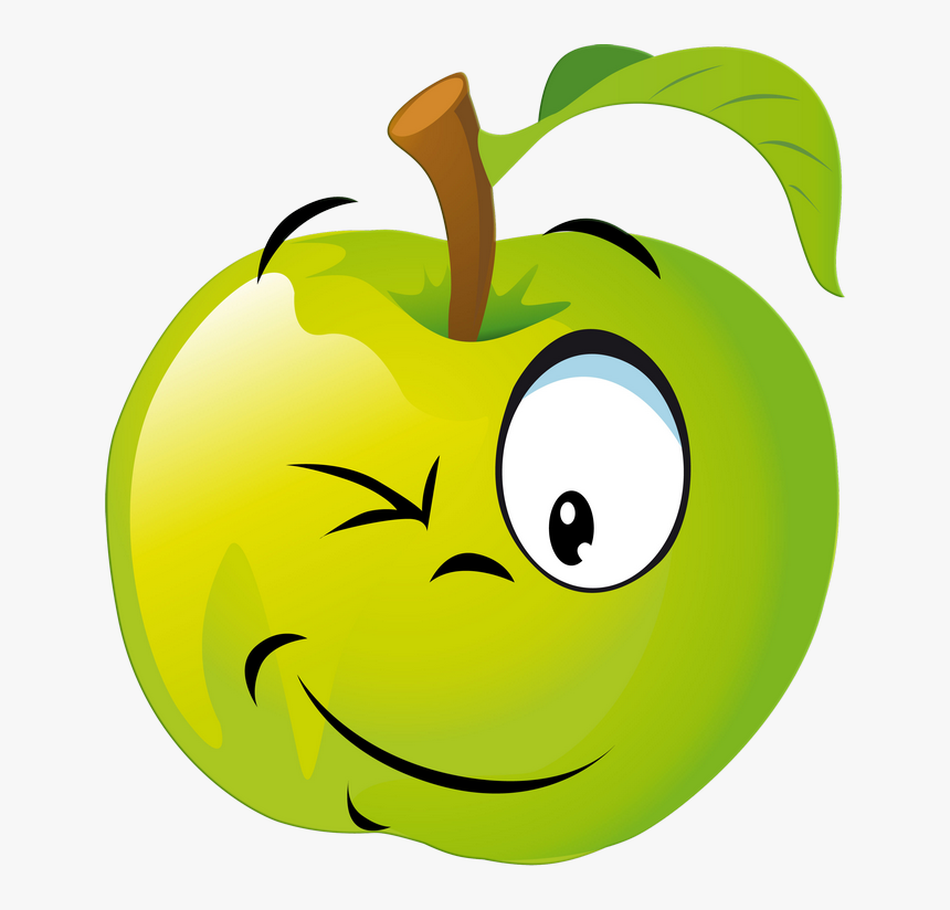 Apple Smiley Face Clipart Png Royalty Free Download - Fruits And ...