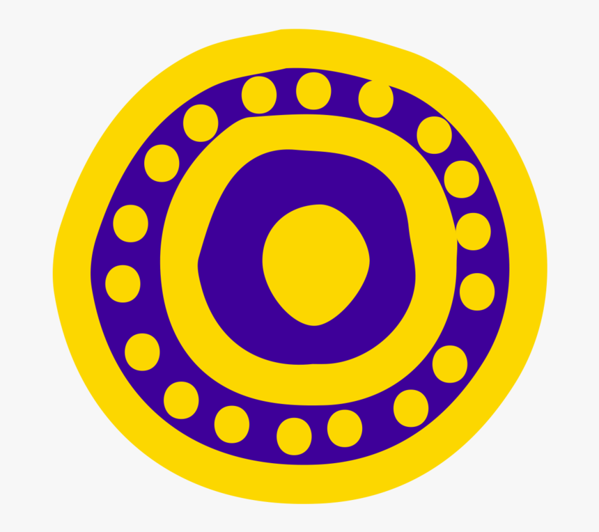 Circle Yellow Purple - Crystal Sticker For Letter, HD Png Download ...