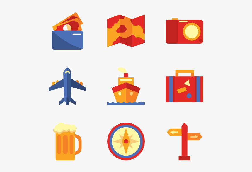 Travel Icon Set Png, Transparent Png , Transparent Png Image - PNGitem