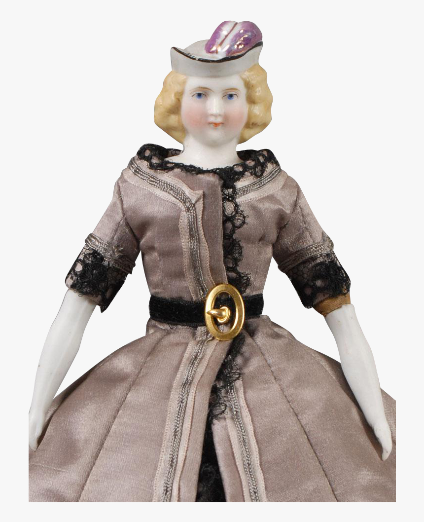Parian Doll With Molded Hat - Doll, HD Png Download , Transparent Png ...