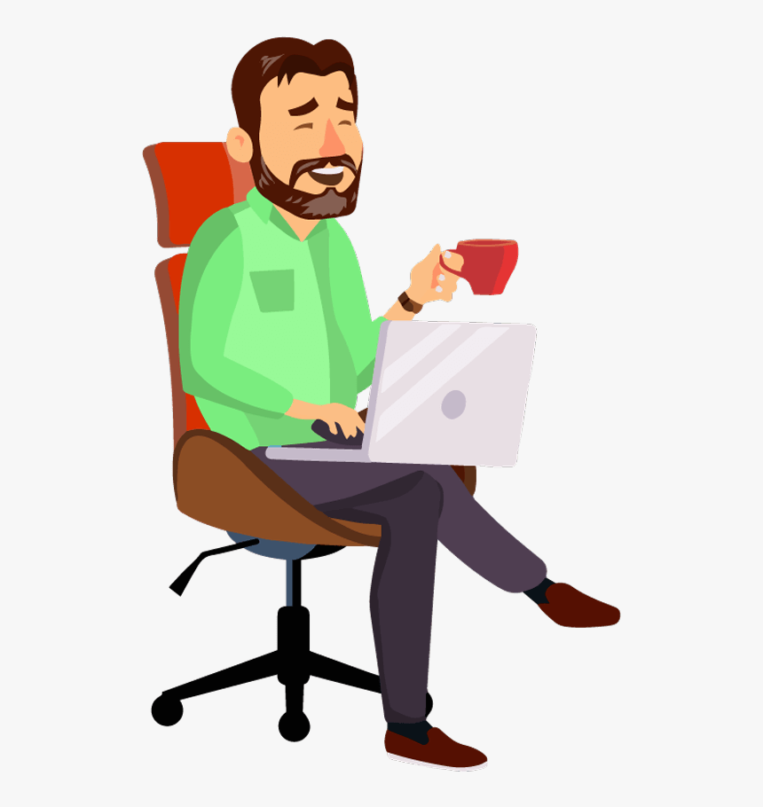 Sitting-man1 - Animation Work Vector, HD Png Download , Transparent Png ...