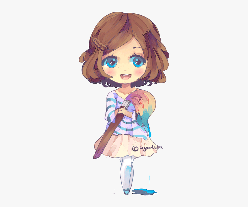 Kyou Chibi Animated By Kyoukaraa-d64v9u0 - Chibi Artist Girl, HD Png ...