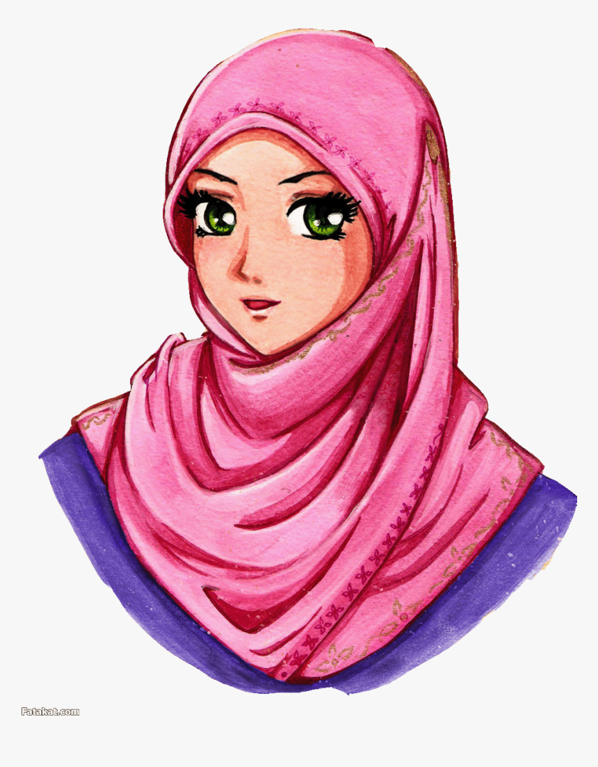 Muslimah Malay Woman Cartoon, HD Png Download , Transparent Png Image ...