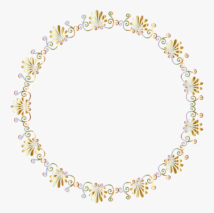 Greek Vignette Frame Chromatic No Background - Border Circle Frame ...