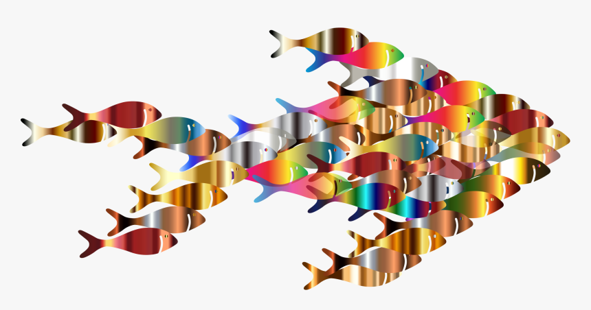 Chromatic Colorful Fish Fractal Icons Png - Fractal Fishes, Transparent ...