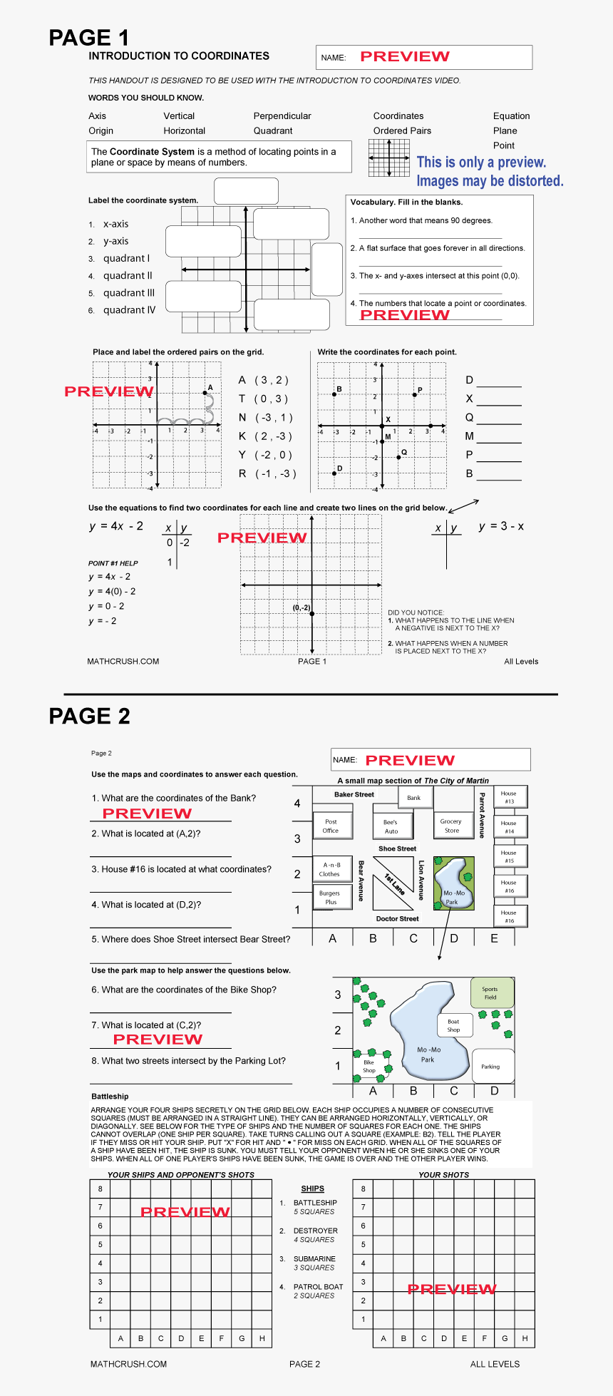 Section A An Introduction To The Coordinate Planes, HD Png Download ...