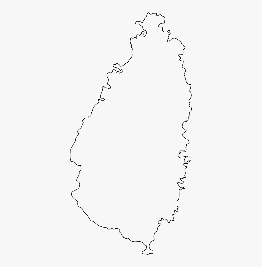 Outline Map Of Saint Lucia, HD Png Download , Transparent Png Image ...