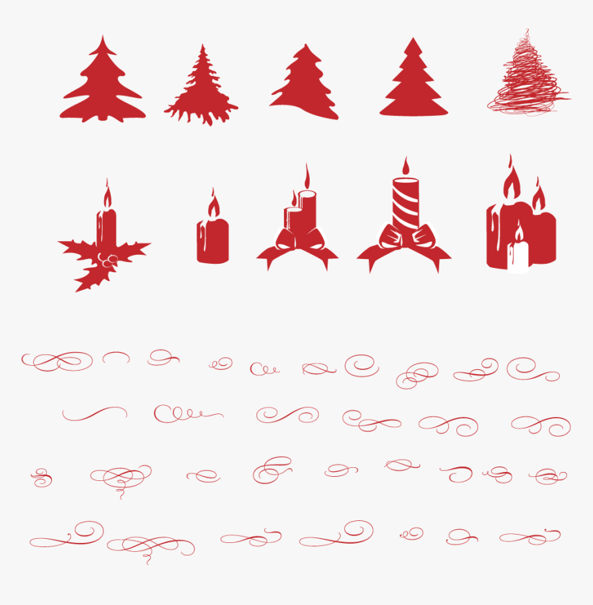 Christmas Tree Vector Red, HD Png Download , Transparent Png Image ...
