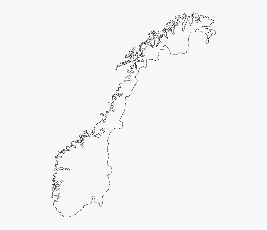 Norway Map Outline, HD Png Download , Transparent Png Image - PNGitem