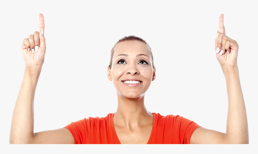 Woman Looking Up Transparent, HD Png Download , Transparent Png Image ...