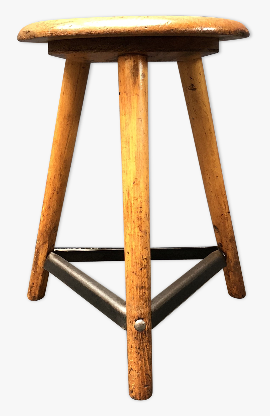 Wooden Stool German Work Of Ama Since The 1940s Src - Bar Stool, HD Png ...