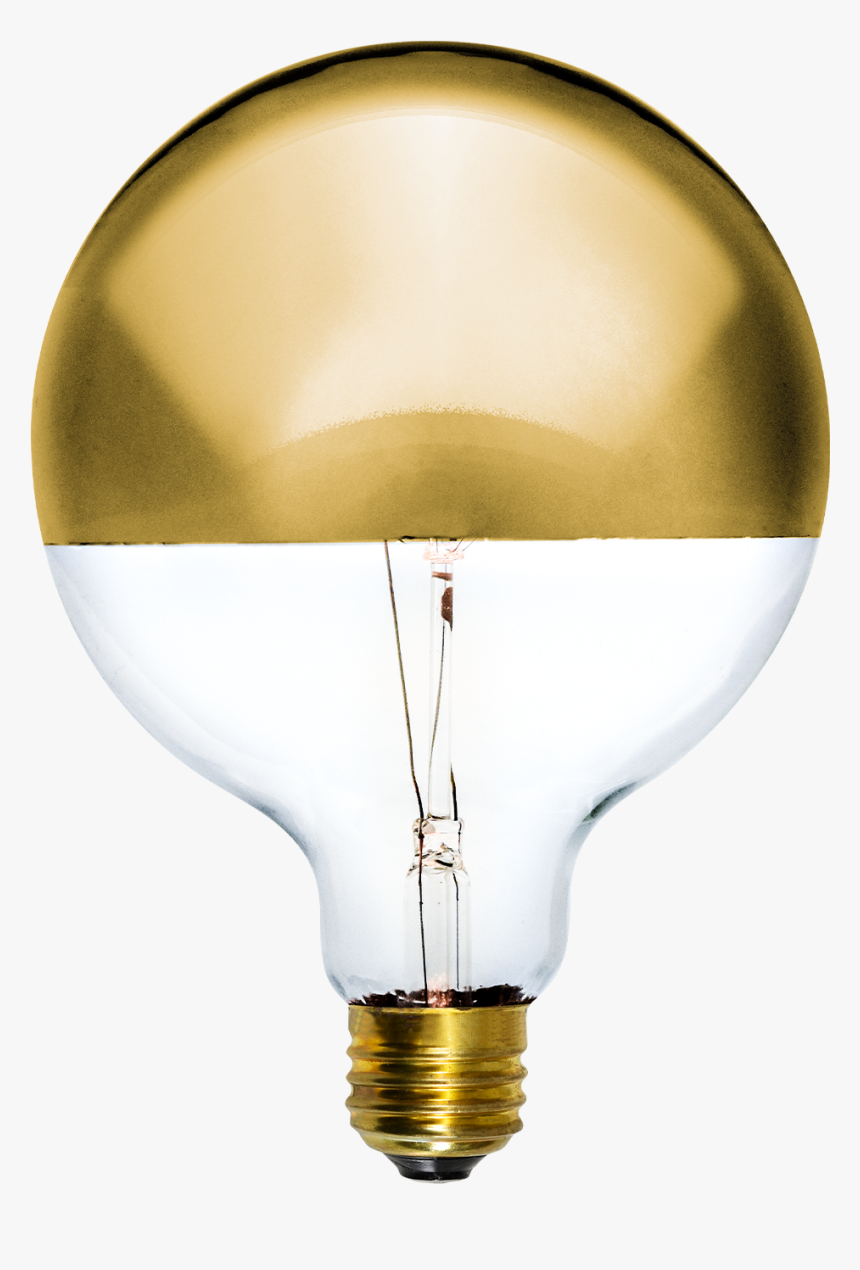Led Gold Dipped - Incandescent Light Bulb, HD Png Download ...