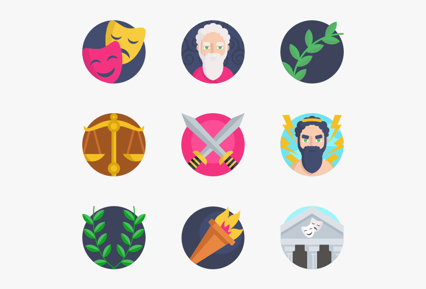 Ancient Greece Png - Culture Flat Icon, Transparent Png , Transparent ...