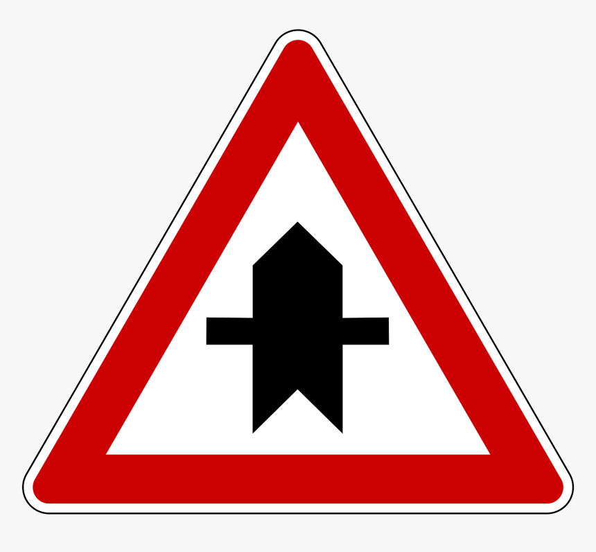 Traffic Sign Road Sign Shield Free Picture - Road Narrows On Both Sides ...